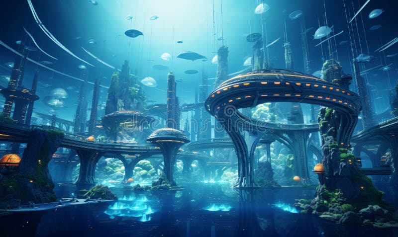 Underwater City of the Future with Transport Channels and Intersections ...