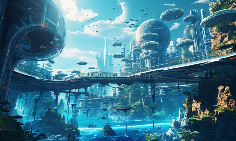 Underwater City of the Future with Transport Channels and Intersections ...