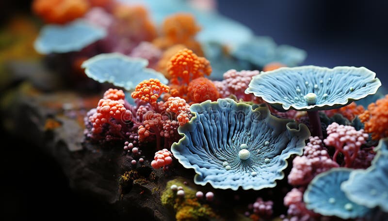 Underwater, Close Up of Multi Colored Fish in Coral Reef Generated by ...