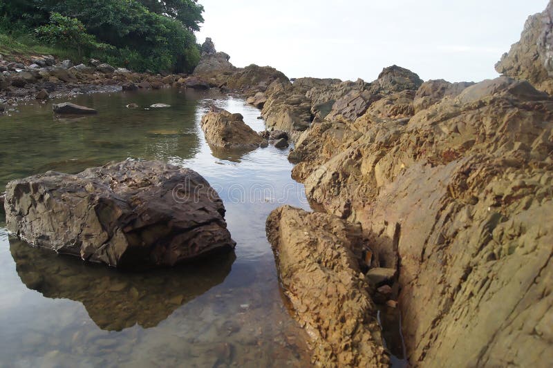 Underwater Color Stone Pebble Beach.Stone Underwater Rocky Beach Stock ...