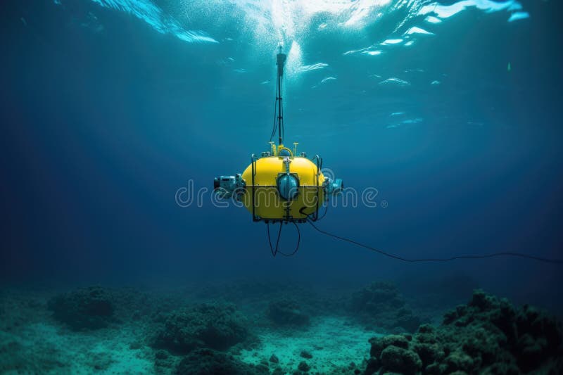Underwater Communication Devices for Exploration Stock Illustration ...