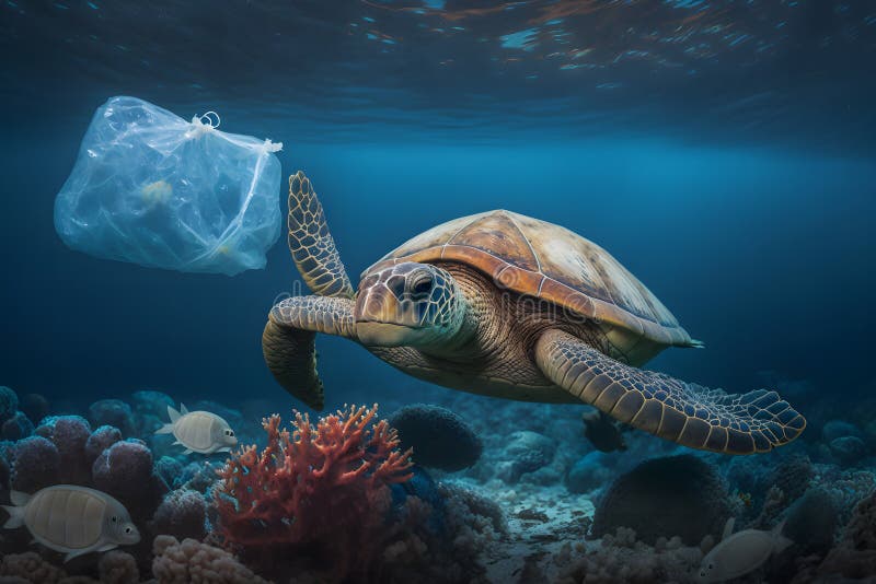 Underwater Concept of Global Problem with Plastic Rubbish Floating in ...