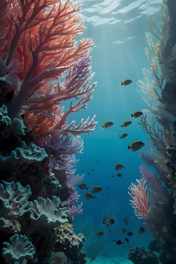 Underwater Coral Reefs are Diverse Ecosystems Essential for Marine Life ...