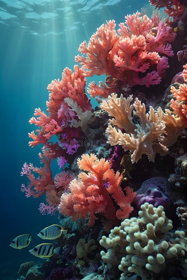 Underwater Coral Reefs are Diverse Ecosystems Essential for Marine Life ...