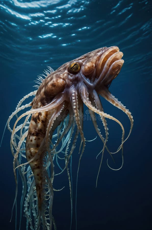 Majestic Deep Sea Dumbo Octopus Stock Illustrations – 1 Majestic Deep ...