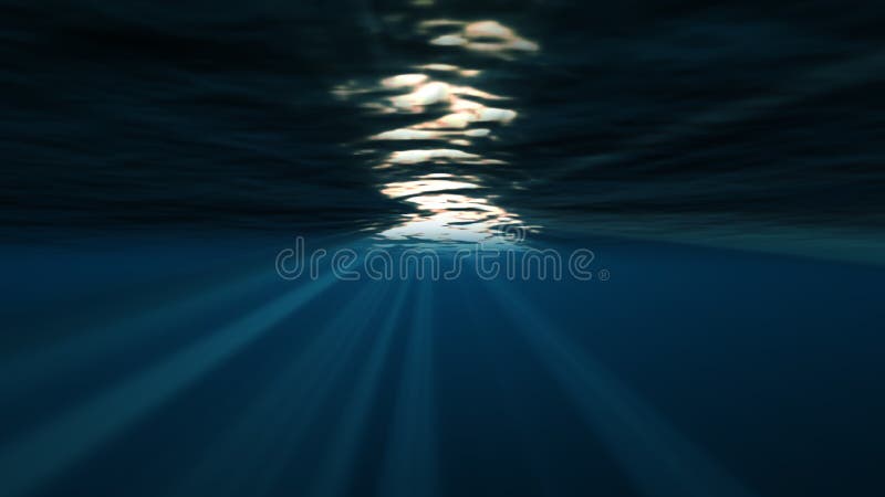 Underwater Sun Ray Abstract Background Stock Illustration ...