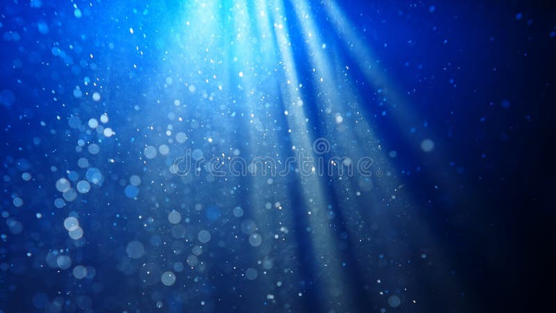 Underwater Depth with Floating Particles Stock Image - Image of depth ...