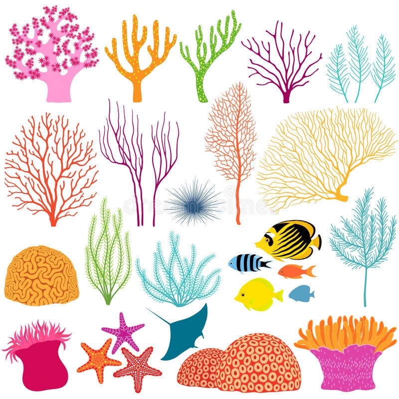 Underwater design elements stock vector. Illustration of collection ...