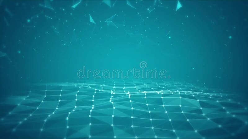 Underwater Digital Grid Animation Futuristic 3D Ocean Depth Tech ...