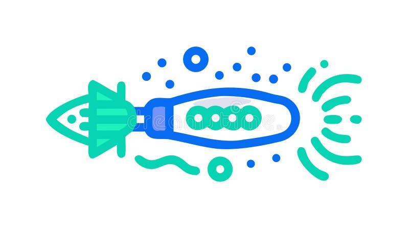 Underwater Drone Icon for Oceanography and Surveillance, Vector Design ...