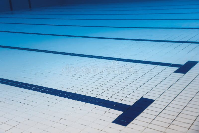 Underwater Empty Swimming Pool. Stock Image - Image of race ...