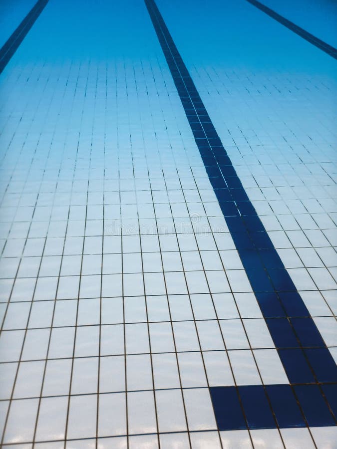 Underwater Empty Swimming Pool. Stock Photo - Image of horizontal, race ...