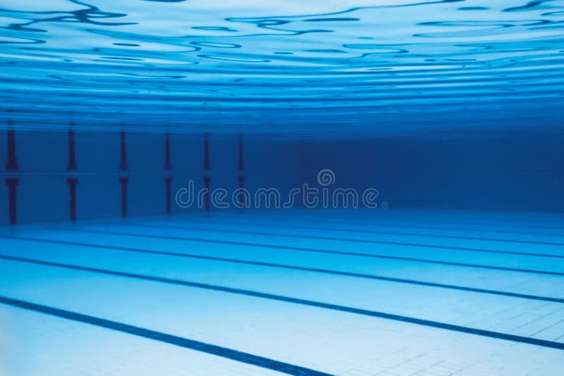 Underwater Empty Swimming Pool. Stock Photo - Image of competition ...