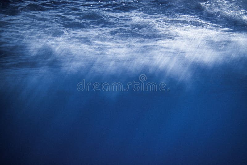 Underwater Environment with Reflection of Sunlight Stock Image - Image ...
