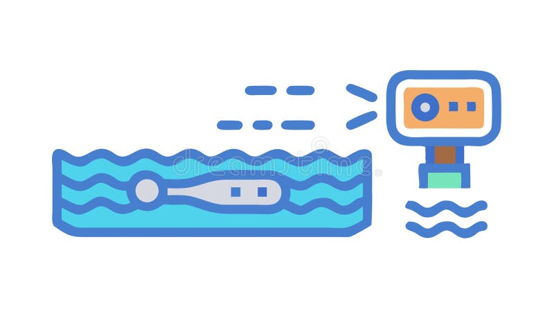 Underwater Exploration Camera with Illumination Icon, Vector Design ...