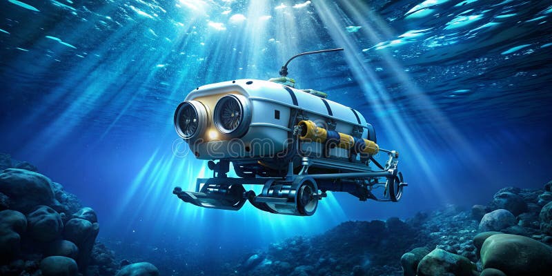 Underwater Exploration Vehicle Navigating Ocean Depths AI-Created ... Underwater Exploration Vehicle Navigating Ocean Depths AI-Created ...
