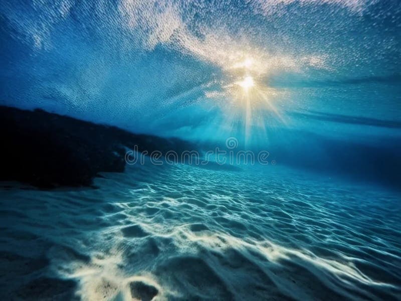 Underwater Filming in the Ocean at the Bottom Stock Footage - Video of ...