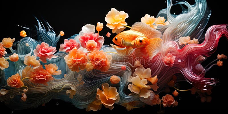 Underwater Harmony: Multi Colored Fish and Mollusks Merge into ...