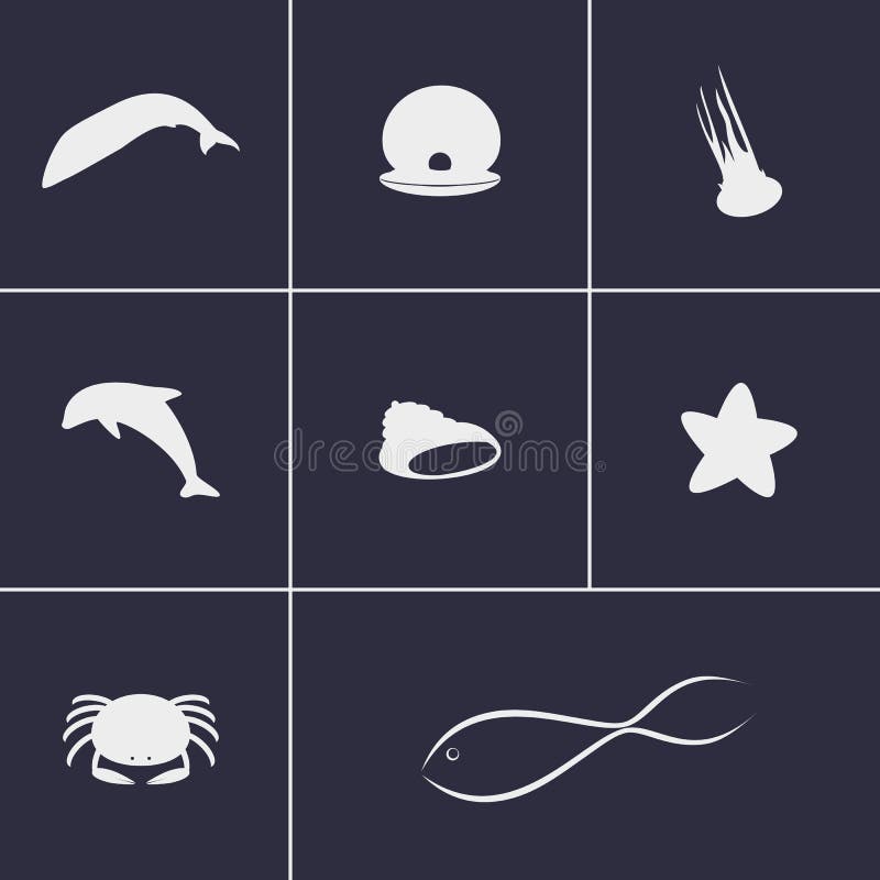 Underwater icons stock vector. Illustration of symbol - 49607034