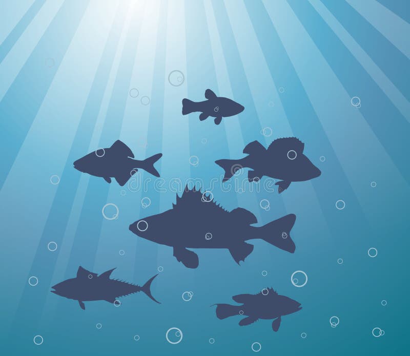 Underwater landscape stock illustration. Illustration of reservoir ...