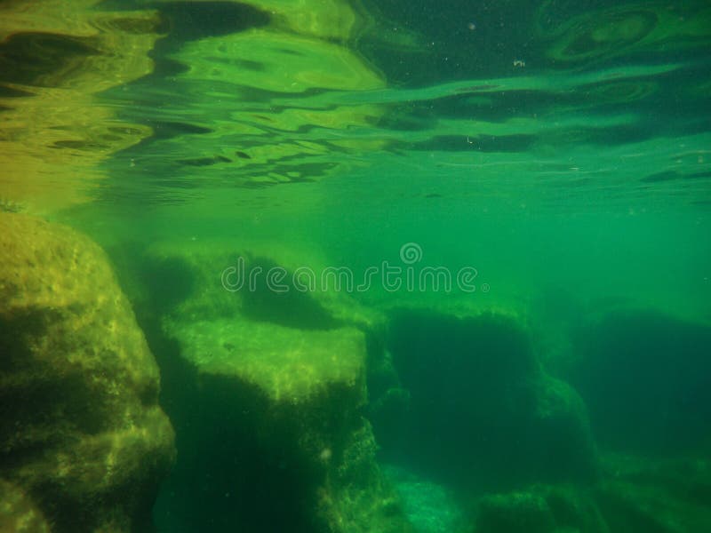 Underwater Landscape in the Sea. Caspian Sea Stock Photo - Image of ...