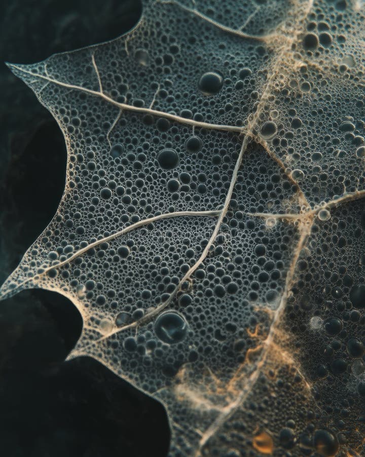 Underwater Leaf Textured with Small Air Bubbles High Detail Stock Illustration - Illustration of ...