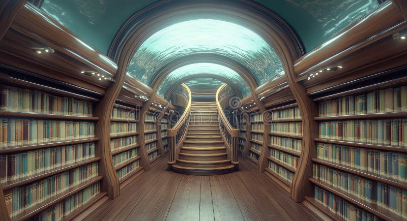 An Underwater Library Situated Inside a Giant Shell and Boasting a ...
