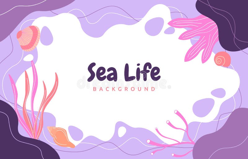 Underwater Life Sea Ocean Beach Abstract Wave Background Stock Vector ...