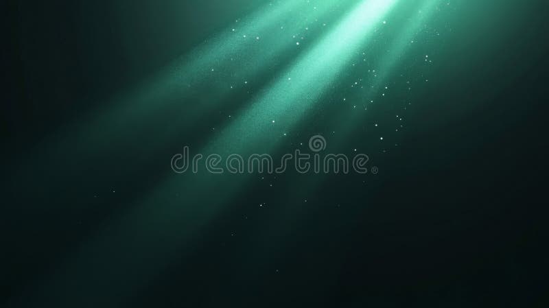 Underwater Light Beam with Glowing Particles Stock Illustration ...