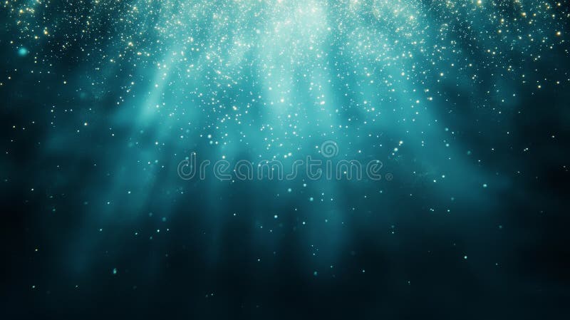 Underwater Light Rays with Sparkling Particles Stock Illustration ...