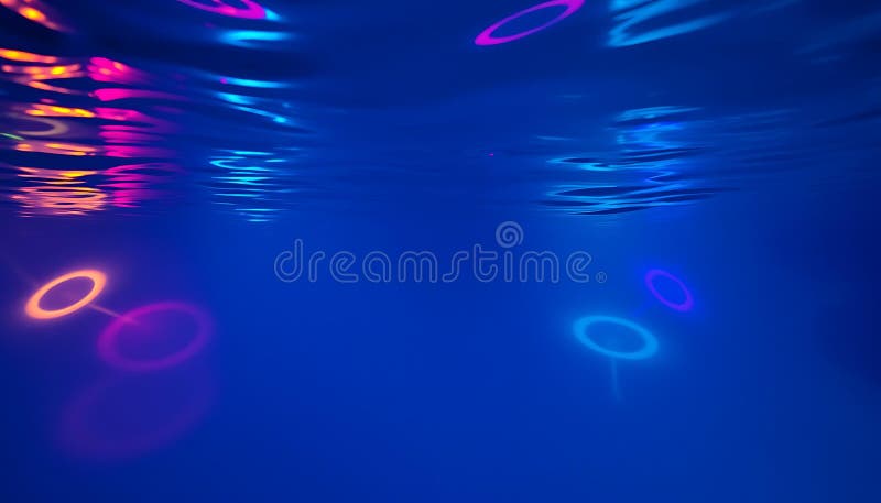Underwater Light Rings, Abstract Water Art and Submerged Visual Effect ...
