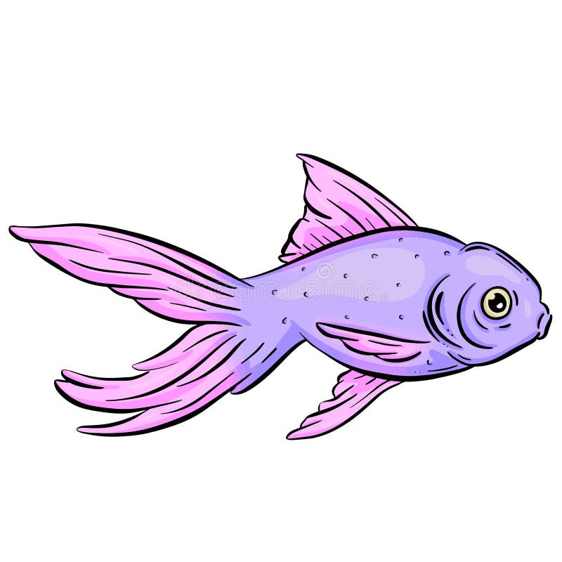 Underwater Marine Fish Cartoon Illustration in a Vector Stock ...