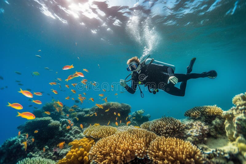 Underwater Marvels - Exploring the Depths of Ocean Life Stock ...