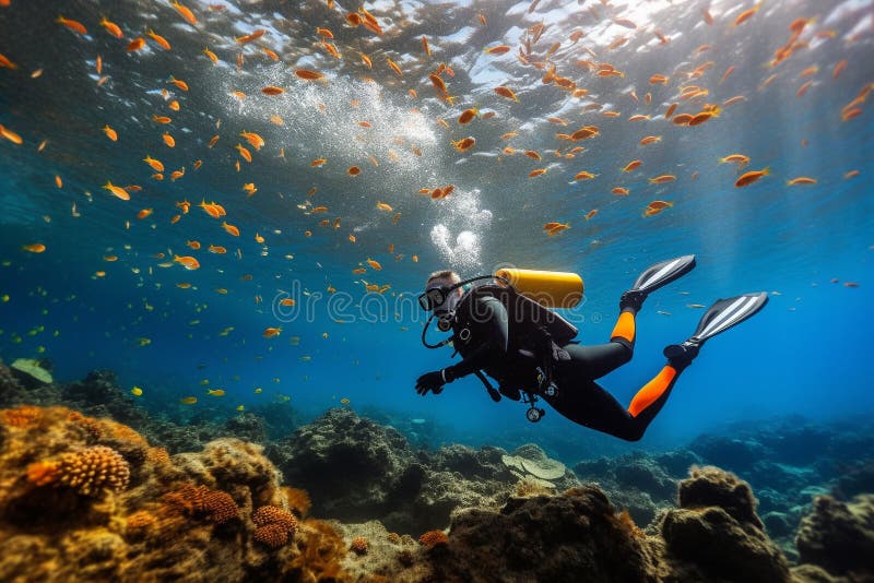 Underwater Marvels - Exploring the Depths of Ocean Life Stock ...