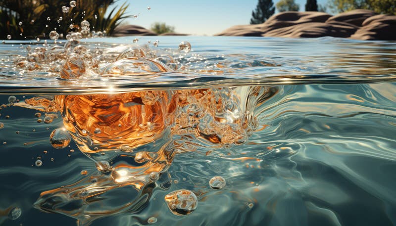 Underwater Motion, Liquid Summer, Wet Fish in Beauty of Nature ...