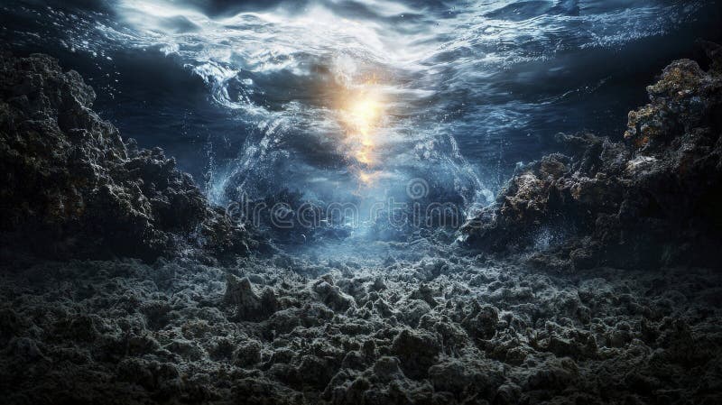 Underwater Movement of Waves Ocean Landscape Nature Photography ...