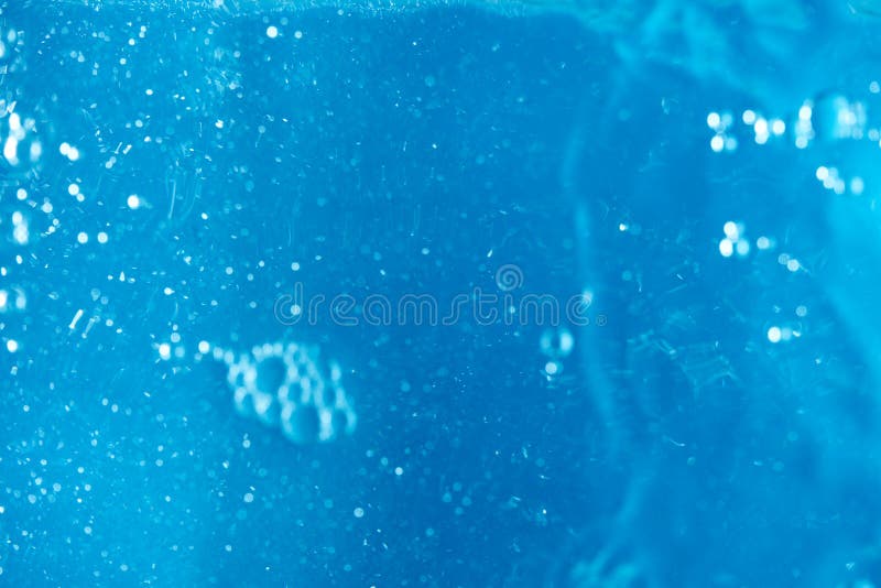 Underwater Near Ocean Surface with Rising Bubbles in Blue Sea Stock ...