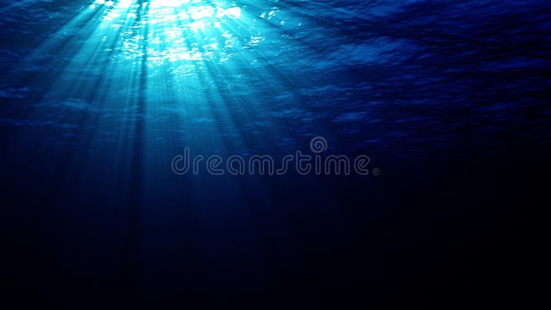 Underwater Ocean Waves Ripple and Flow with Light Rays Stock Footage ...