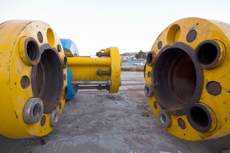 Underwater Oil or Gas Pipes/drilling Risers Stock Image - Image of ...