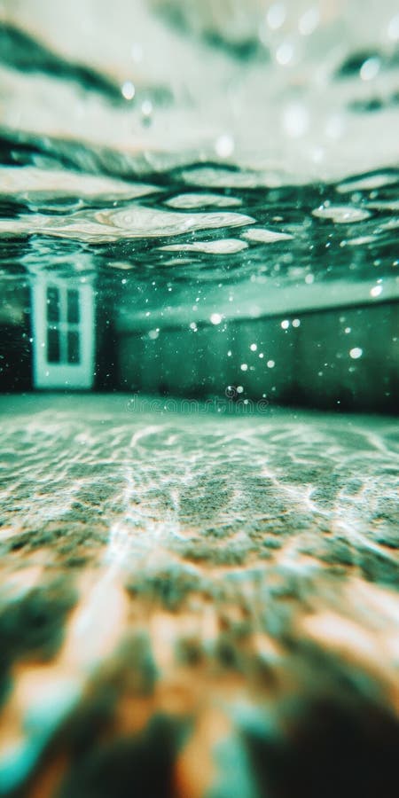 Underwater Perspective of Swimming Pool with Sunlight Reflections, AI ...