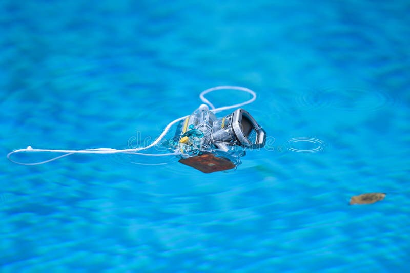 Underwater Photo Camera Housing Floating On Water Stock Photo - Image ...