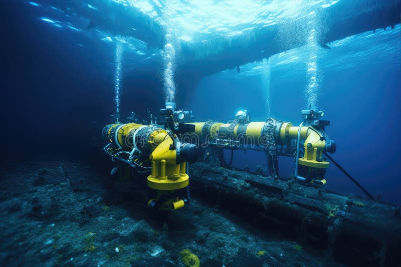 Underwater Pipeline for Gas or Oil Transport. Critical Infrastructure ... Underwater Pipeline for Gas or Oil Transport. Critical Infrastructure ...