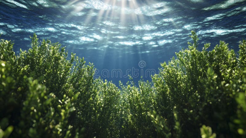 Underwater Plants Absorbing Carbon Dioxide in a Blue Carbon Ecosystem ...