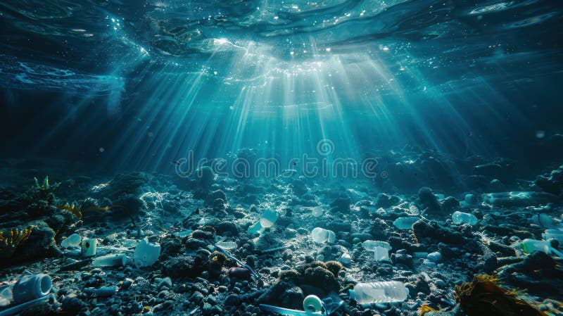Underwater Plastic Pollution: Garbage Shining in the Ocean, a Major ...