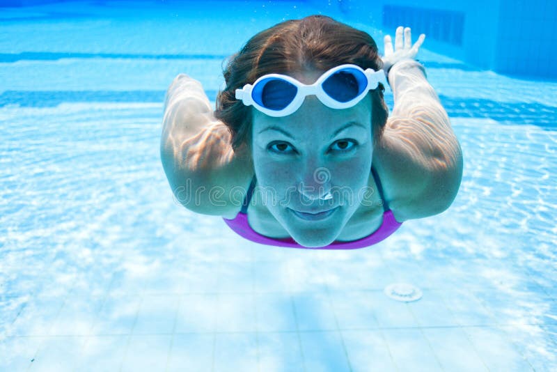 Underwater in pool stock photo. Image of goggles, relaxation - 33580848