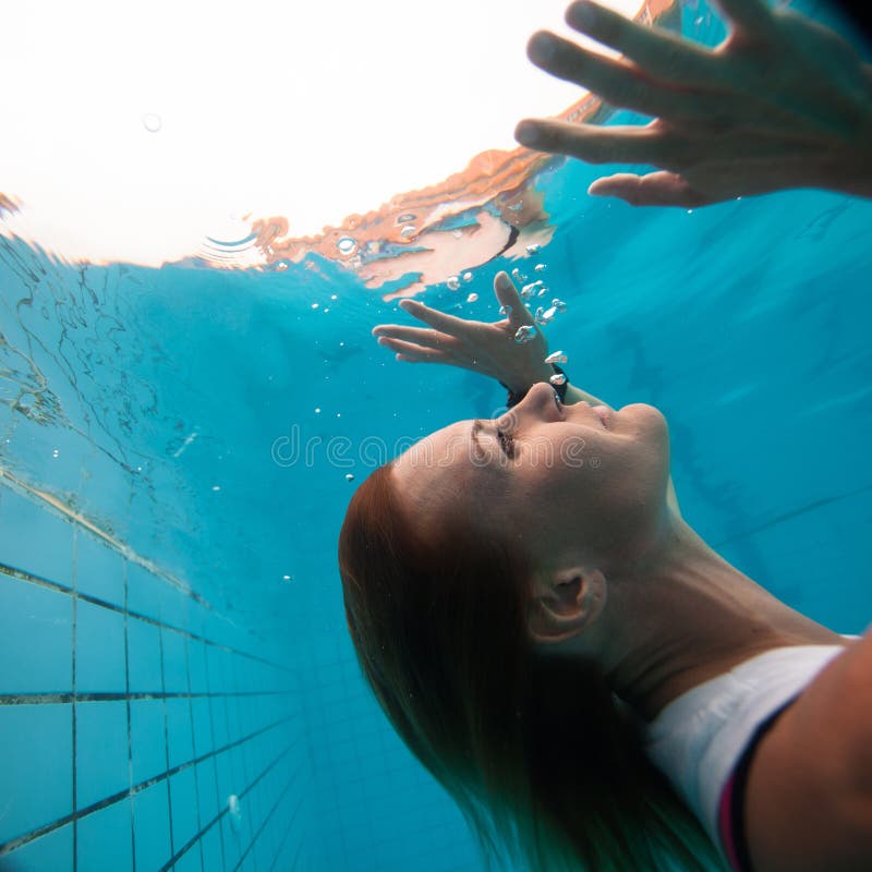 Underwater in a pool stock image. Image of diving, element - 52875141