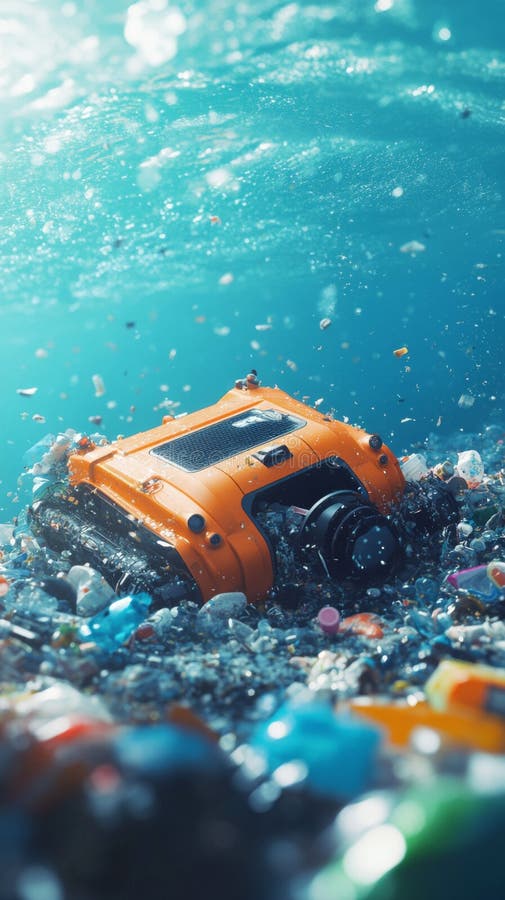 Underwater Research Team Exploring Ocean Depths. an Advanced Camera ...