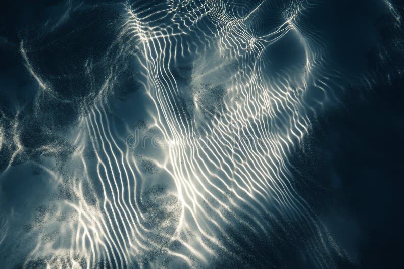 Underwater Ripple Texture, Light Playing Over Sandy Seabed in Shallow ...