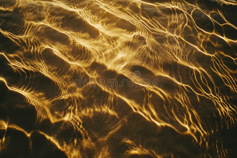 Underwater Ripple Texture, Light Playing Over Sandy Seabed in Shallow ...