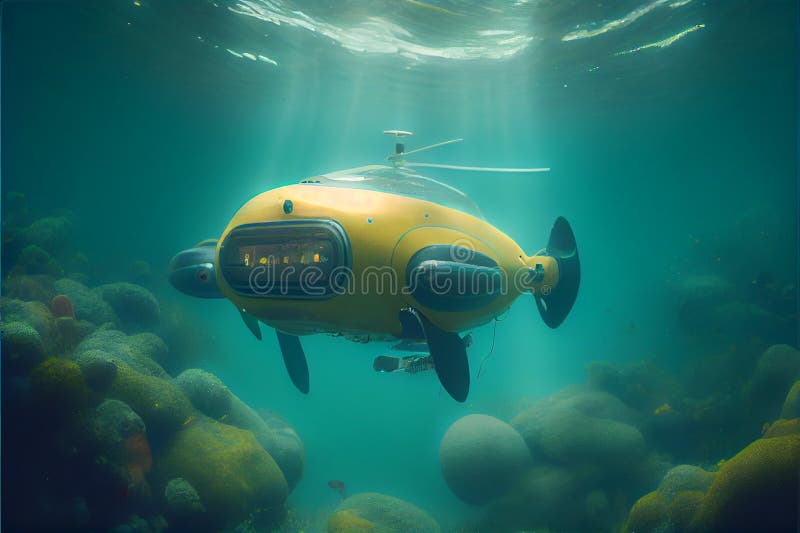 Underwater Robot Drone Created with Generative Ai Stock Illustration ...
